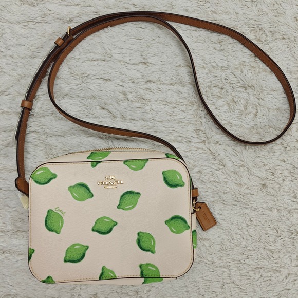 Coach | Bags | Coach Mini Camera Bag Crossbody Lime Print Preppy 327 ...
